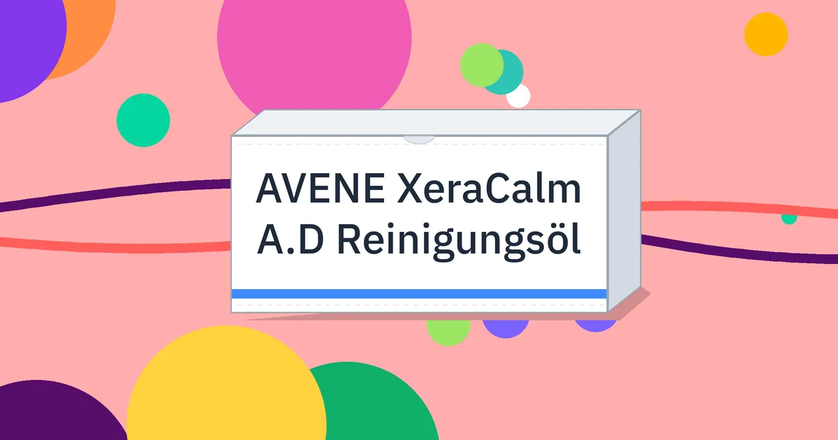 Symbolbild: Packung mit der Aufschrift AVENE XeraCalm A.D Reinigungsöl (PZN 18352478) – Verfügbarkeit und Bezug in Apotheken in Frankfurt am Main