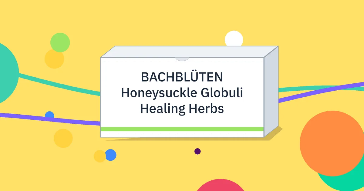 Symbolbild: Packung mit der Aufschrift BACHBLÜTEN Honeysuckle Globuli Healing Herbs (PZN 07365934) – Verfügbarkeit und Bezug in Apotheken in Frankfurt am Main