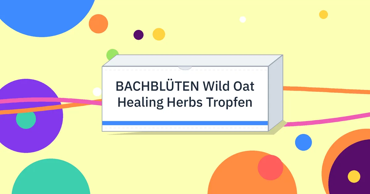 Symbolbild: Packung mit der Aufschrift BACHBLÜTEN Wild Oat Healing Herbs Tropfen (PZN 07364231) – Verfügbarkeit und Bezug in Apotheken in Frankfurt am Main
