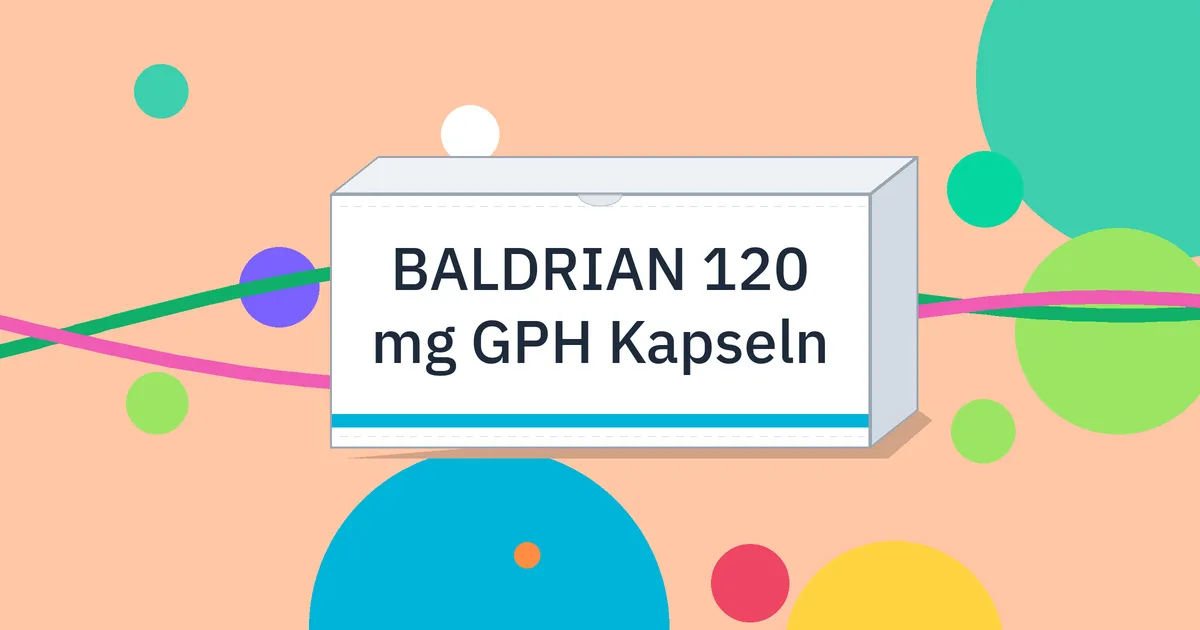 Symbolbild: Packung mit der Aufschrift BALDRIAN 120 mg GPH Kapseln (PZN 09748846) – Verfügbarkeit und Bezug in Apotheken in Frankfurt am Main