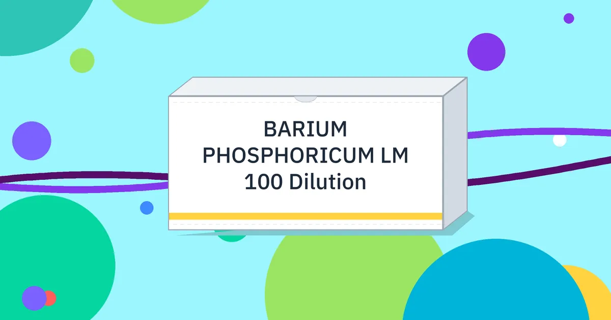 Symbolbild: Packung mit der Aufschrift BARIUM PHOSPHORICUM LM 100 Dilution (PZN 13379857) – Verfügbarkeit und Bezug in Apotheken in Frankfurt am Main
