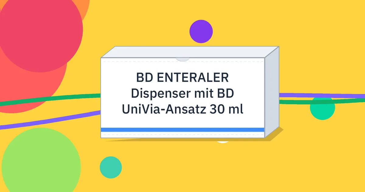 Symbolbild: Packung mit der Aufschrift BD ENTERALER Dispenser mit BD UniVia-Ansatz 30 ml (PZN 11048027) – Verfügbarkeit und Bezug in Apotheken in Frankfurt am Main