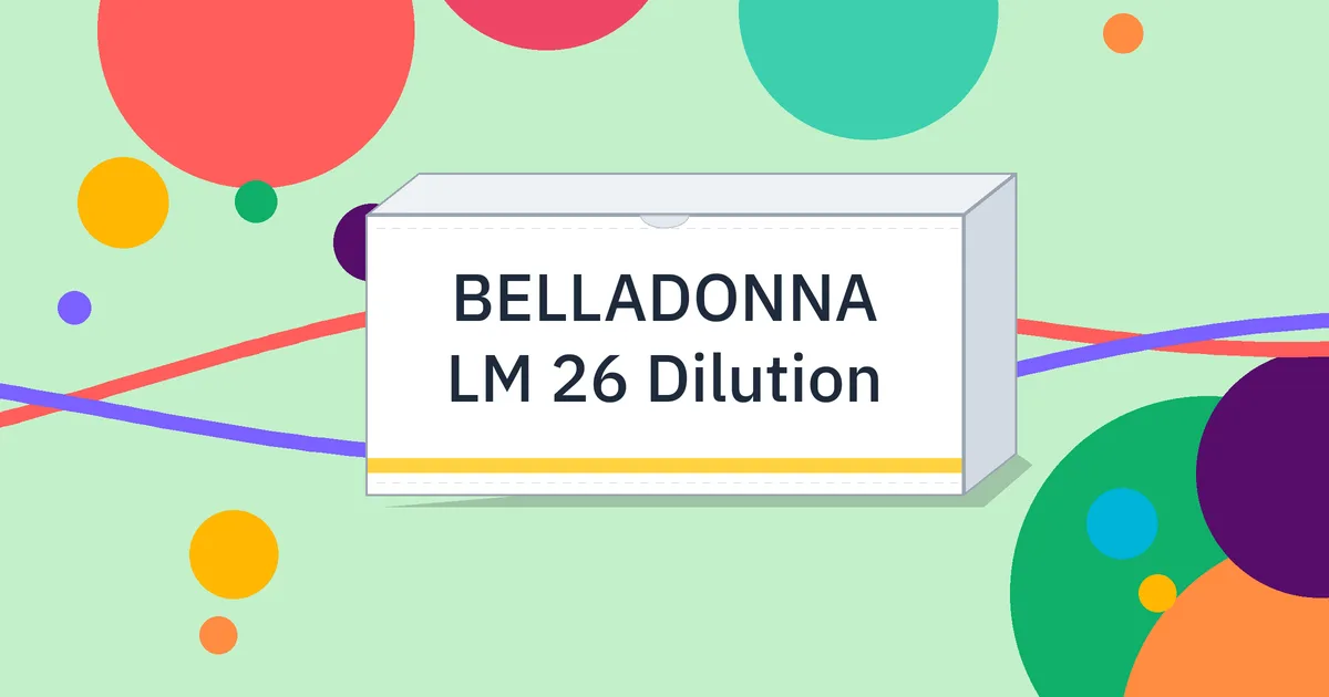 Symbolbild: Packung mit der Aufschrift BELLADONNA LM 26 Dilution (PZN 12791314) – Verfügbarkeit und Bezug in Apotheken in Frankfurt am Main