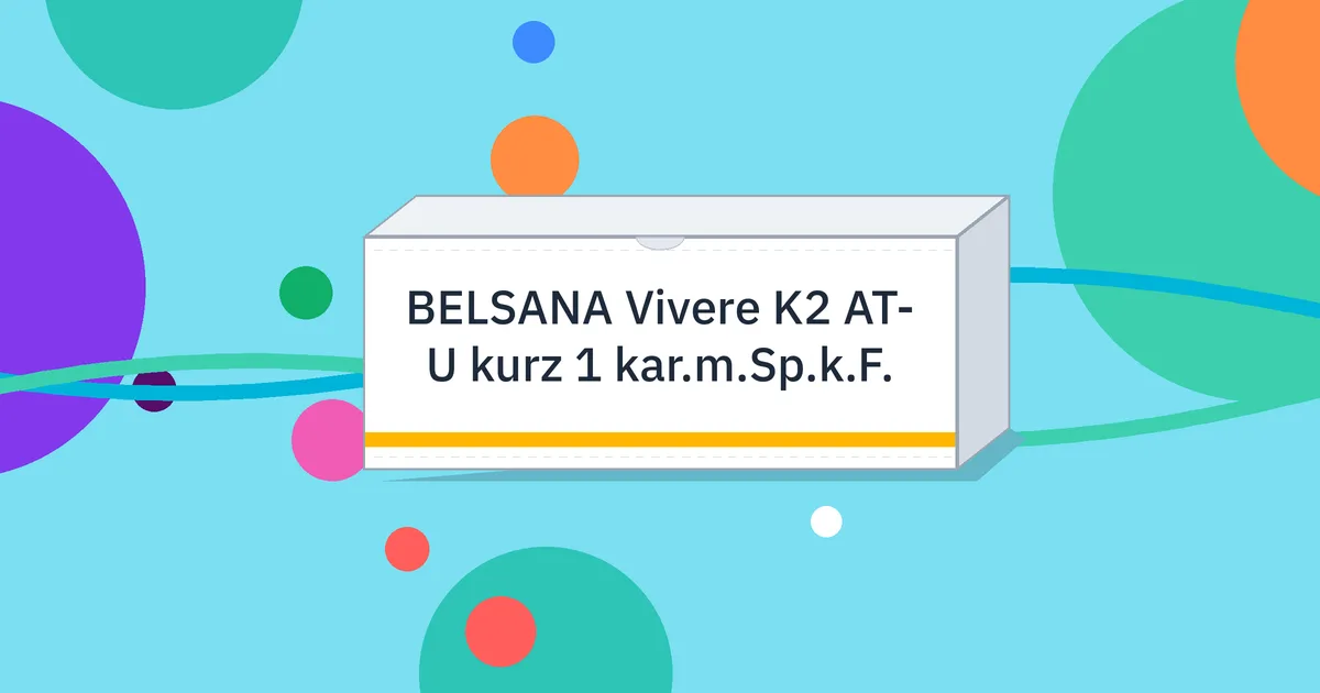 Symbolbild: Packung mit der Aufschrift BELSANA Vivere K2 AT-U kurz 1 kar.m.Sp.k.F. (PZN 08535396) – Verfügbarkeit und Bezug in Apotheken in Frankfurt am Main