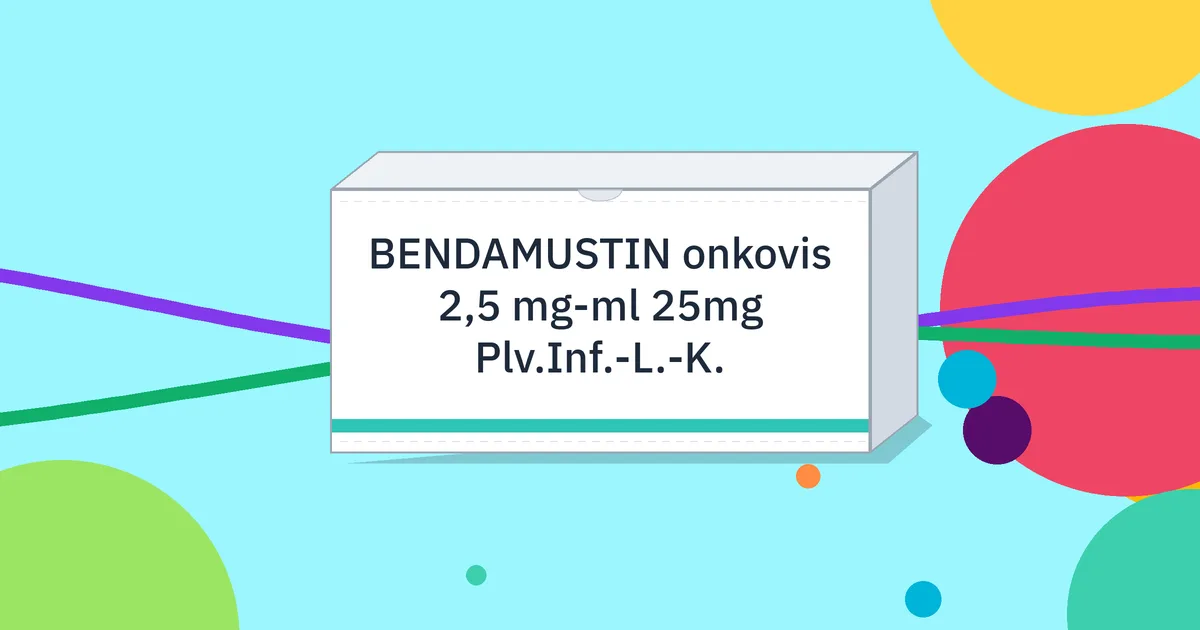 Symbolbild: Packung mit der Aufschrift BENDAMUSTIN onkovis 2,5 mg-ml 25mg Plv.Inf.-L.-K. (PZN 11177776) – Verfügbarkeit und Bezug in Apotheken in Frankfurt am Main