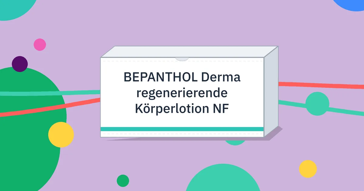 Symbolbild: Packung mit der Aufschrift BEPANTHOL Derma regenerierende Körperlotion NF (PZN 16529725) – Verfügbarkeit und Bezug in Apotheken in Frankfurt am Main