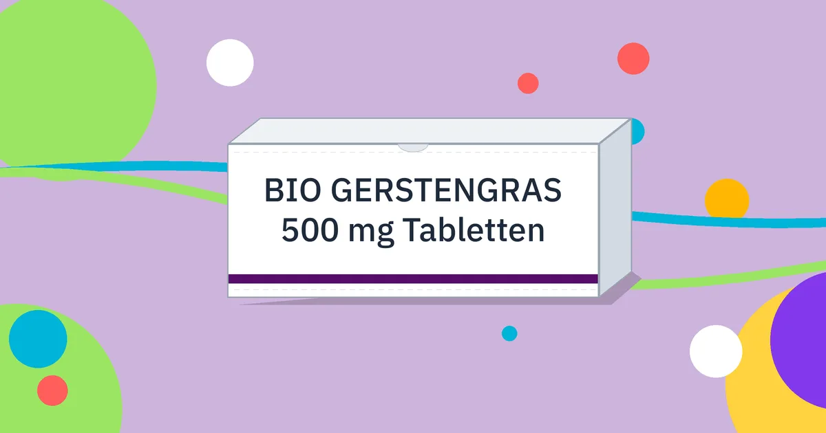Symbolbild: Packung mit der Aufschrift BIO GERSTENGRAS 500 mg Tabletten (PZN 09463121) – Verfügbarkeit und Bezug in Apotheken in Frankfurt am Main