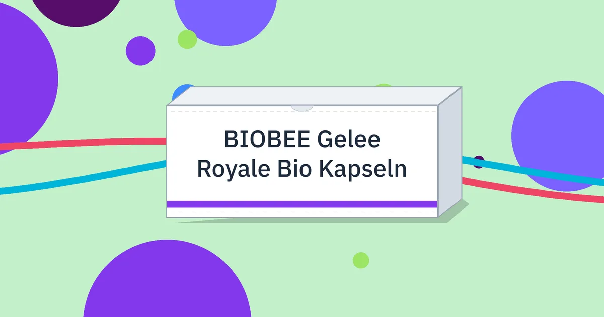 Symbolbild: Packung mit der Aufschrift BIOBEE Gelee Royale Bio Kapseln (PZN 12543591) – Verfügbarkeit und Bezug in Apotheken in Frankfurt am Main