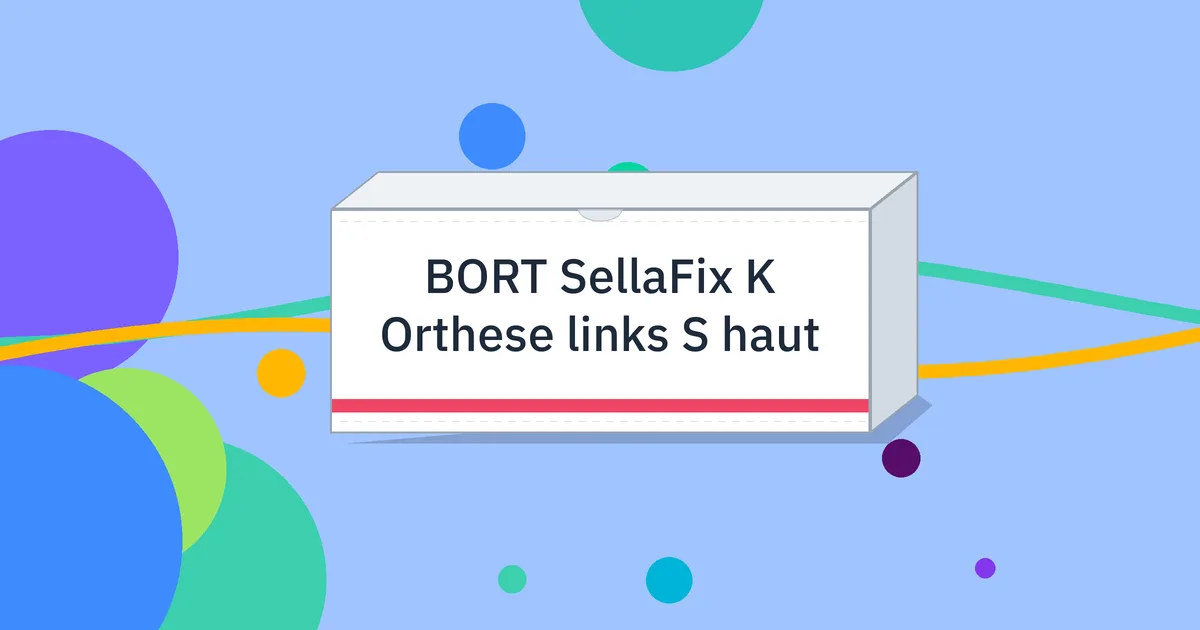 Symbolbild: Packung mit der Aufschrift BORT SellaFix K Orthese links S haut (PZN 08522784) – Verfügbarkeit und Bezug in Apotheken in Frankfurt am Main