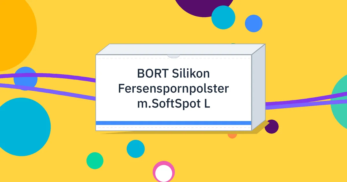 Symbolbild: Packung mit der Aufschrift BORT Silikon Fersenspornpolster m.SoftSpot L (PZN 00825189) – Verfügbarkeit und Bezug in Apotheken in Frankfurt am Main