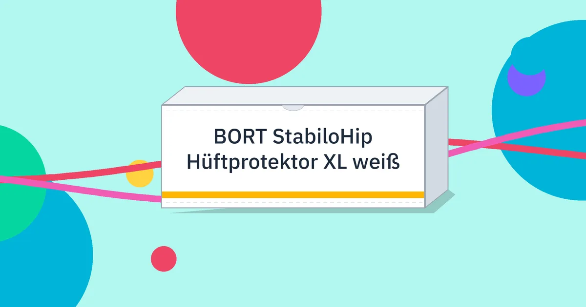 Symbolbild: Packung mit der Aufschrift BORT StabiloHip Hüftprotektor XL weiß (PZN 05563788) – Verfügbarkeit und Bezug in Apotheken in Frankfurt am Main