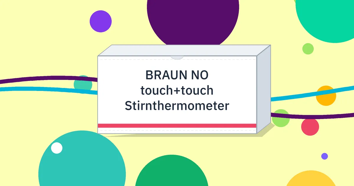 Symbolbild: Packung mit der Aufschrift BRAUN NO touch+touch Stirnthermometer (PZN 16851208) – Verfügbarkeit und Bezug in Apotheken in Frankfurt am Main