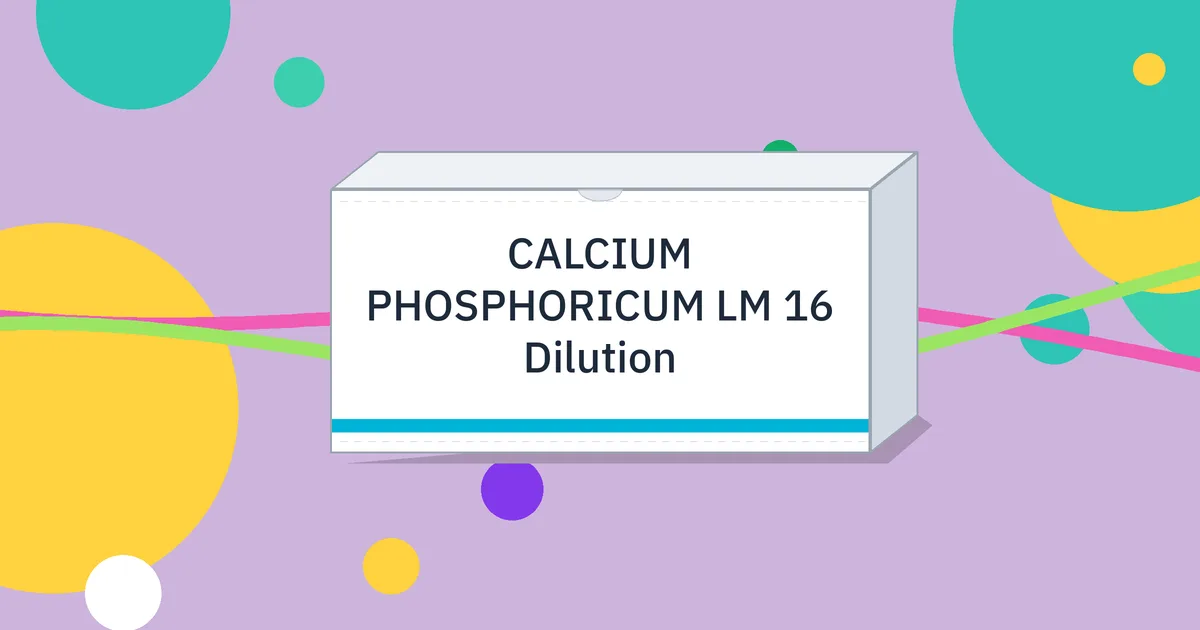 Symbolbild: Packung mit der Aufschrift CALCIUM PHOSPHORICUM LM 16 Dilution (PZN 12805275) – Verfügbarkeit und Bezug in Apotheken in Frankfurt am Main