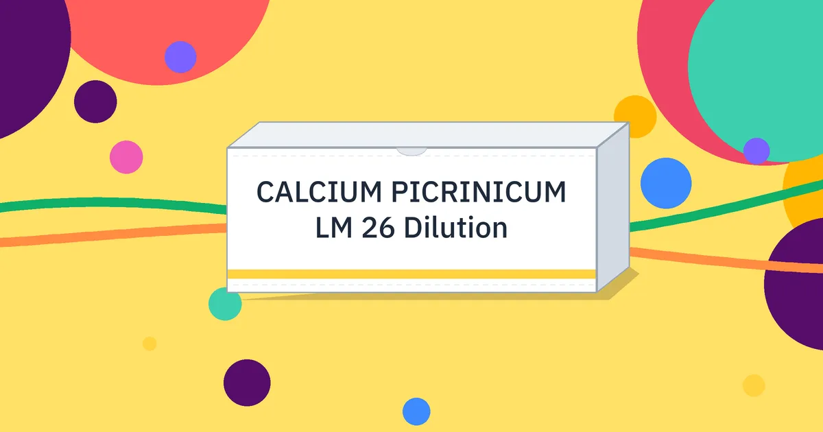 Symbolbild: Packung mit der Aufschrift CALCIUM PICRINICUM LM 26 Dilution (PZN 13410863) – Verfügbarkeit und Bezug in Apotheken in Frankfurt am Main