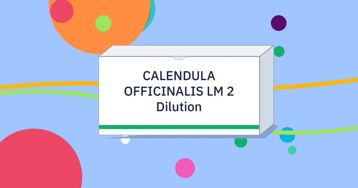 Symbolbild: Packung mit der Aufschrift CALENDULA OFFICINALIS LM 2 Dilution (PZN 12807297) – Verfügbarkeit und Bezug in Apotheken in Frankfurt am Main