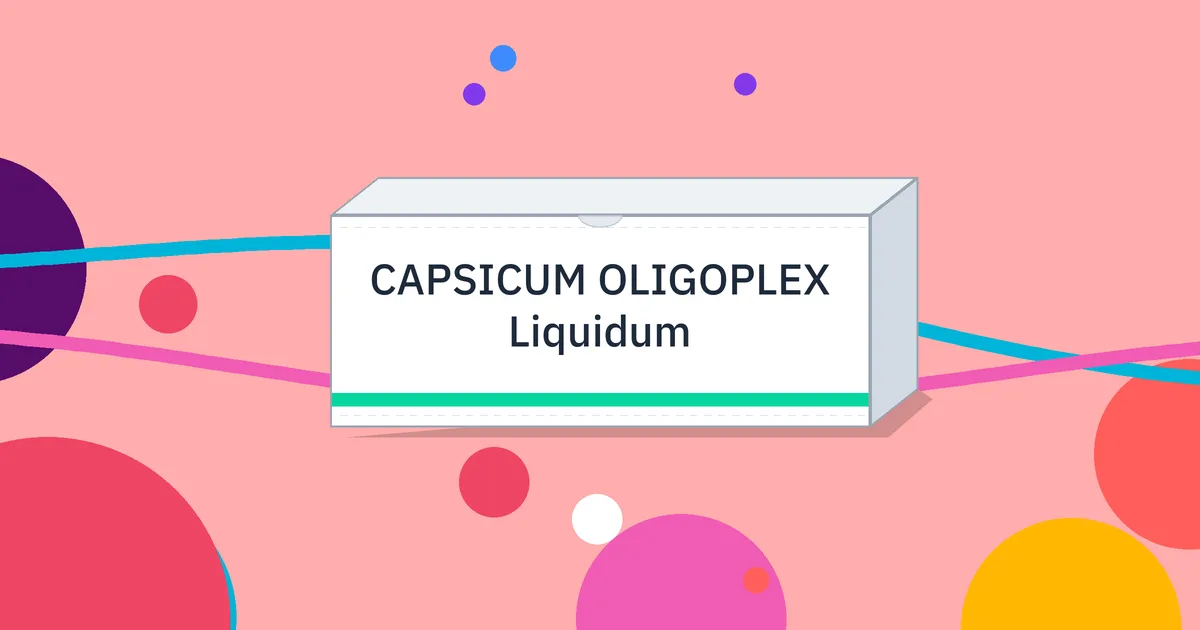 Symbolbild: Packung mit der Aufschrift CAPSICUM OLIGOPLEX Liquidum (PZN 04451863) – Verfügbarkeit und Bezug in Apotheken in Frankfurt am Main