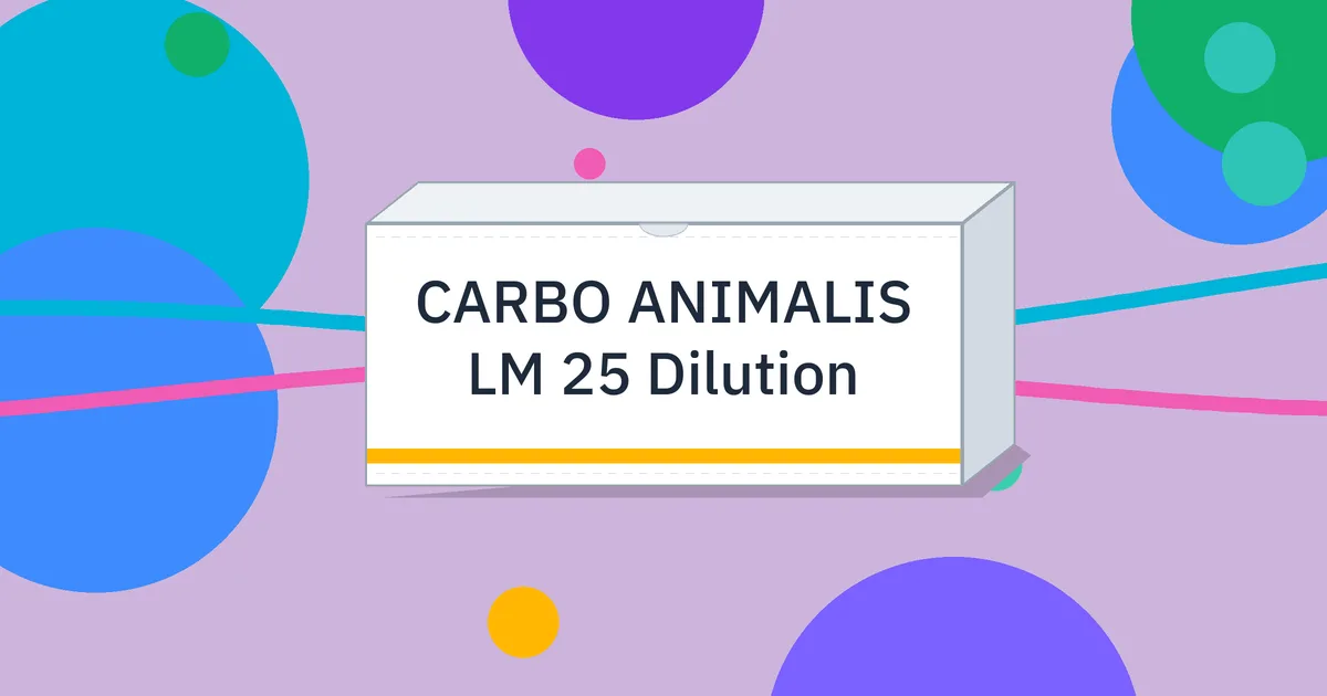Symbolbild: Packung mit der Aufschrift CARBO ANIMALIS LM 25 Dilution (PZN 12809215) – Verfügbarkeit und Bezug in Apotheken in Frankfurt am Main