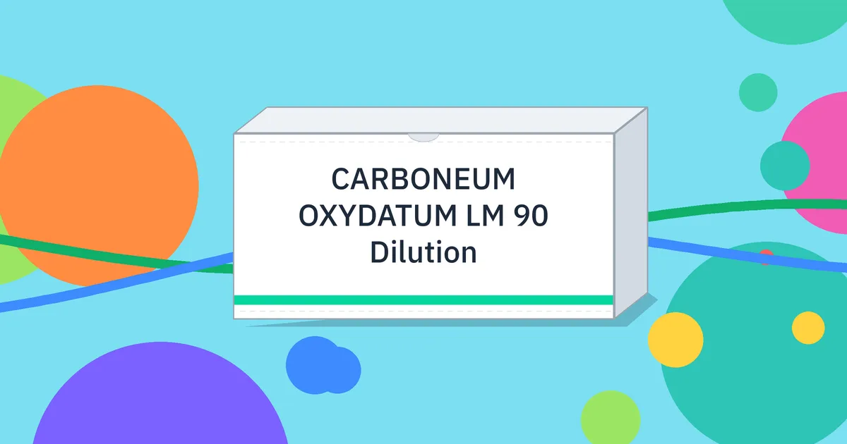 Symbolbild: Packung mit der Aufschrift CARBONEUM OXYDATUM LM 90 Dilution (PZN 13428946) – Verfügbarkeit und Bezug in Apotheken in Frankfurt am Main