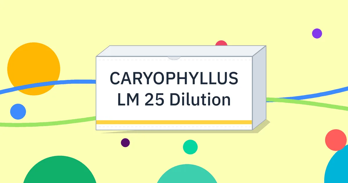 Symbolbild: Packung mit der Aufschrift CARYOPHYLLUS LM 25 Dilution (PZN 13432132) – Verfügbarkeit und Bezug in Apotheken in Frankfurt am Main