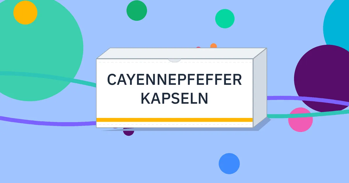 Symbolbild: Packung mit der Aufschrift CAYENNEPFEFFER KAPSELN (PZN 03435715) – Verfügbarkeit und Bezug in Apotheken in Frankfurt am Main