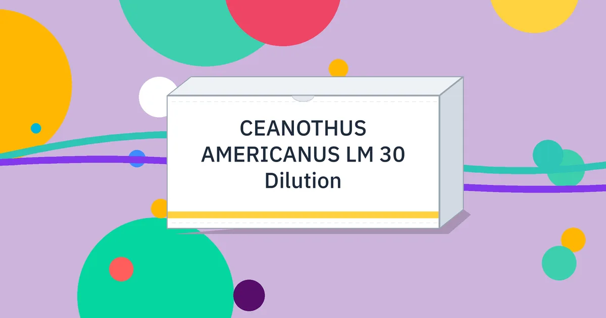 Symbolbild: Packung mit der Aufschrift CEANOTHUS AMERICANUS LM 30 Dilution (PZN 13435432) – Verfügbarkeit und Bezug in Apotheken in Frankfurt am Main