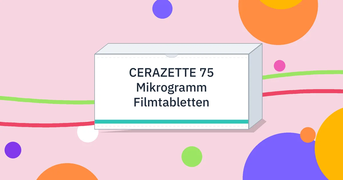 Symbolbild: Packung mit der Aufschrift CERAZETTE 75 Mikrogramm Filmtabletten (PZN 14133791) – Verfügbarkeit und Bezug in Apotheken in Frankfurt am Main