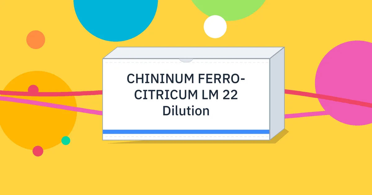 Symbolbild: Packung mit der Aufschrift CHININUM FERRO-CITRICUM LM 22 Dilution (PZN 13442366) – Verfügbarkeit und Bezug in Apotheken in Frankfurt am Main
