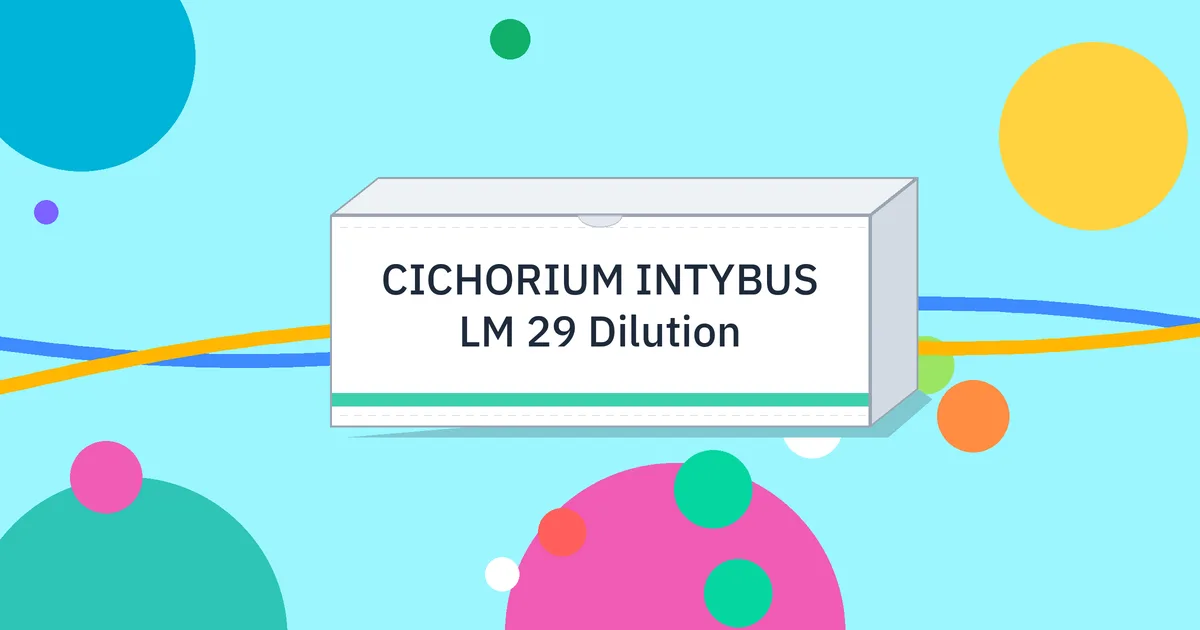 Symbolbild: Packung mit der Aufschrift CICHORIUM INTYBUS LM 29 Dilution (PZN 13446163) – Verfügbarkeit und Bezug in Apotheken in Frankfurt am Main