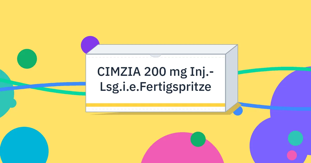 Symbolbild: Packung mit der Aufschrift CIMZIA 200 mg Inj.-Lsg.i.e.Fertigspritze (PZN 16875628) – Verfügbarkeit und Bezug in Apotheken in Frankfurt am Main