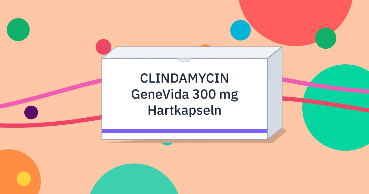 Symbolbild: Packung mit der Aufschrift CLINDAMYCIN GeneVida 300 mg Hartkapseln (PZN 10761705) – Verfügbarkeit und Bezug in Apotheken in Frankfurt am Main