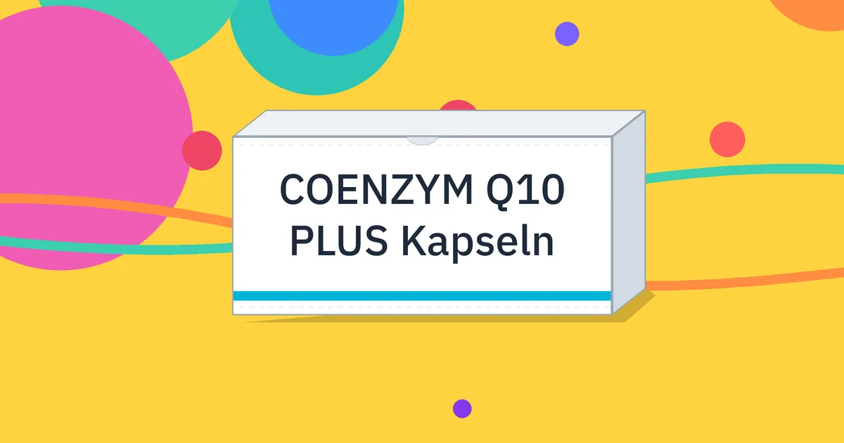 Symbolbild: Packung mit der Aufschrift COENZYM Q10 PLUS Kapseln (PZN 01246157) – Verfügbarkeit und Bezug in Apotheken in Frankfurt am Main