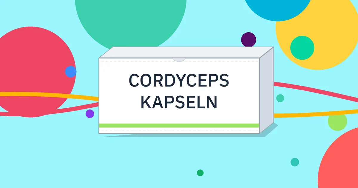 Symbolbild: Packung mit der Aufschrift CORDYCEPS KAPSELN (PZN 10790032) – Verfügbarkeit und Bezug in Apotheken in Frankfurt am Main