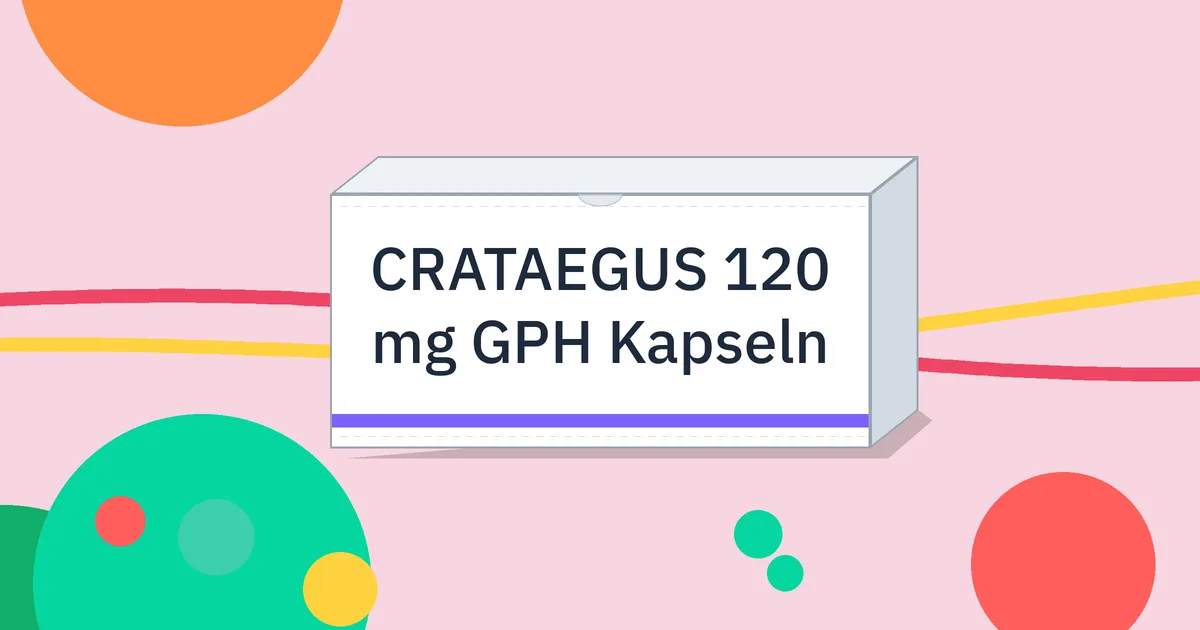 Symbolbild: Packung mit der Aufschrift CRATAEGUS 120 mg GPH Kapseln (PZN 03438464) – Verfügbarkeit und Bezug in Apotheken in Frankfurt am Main