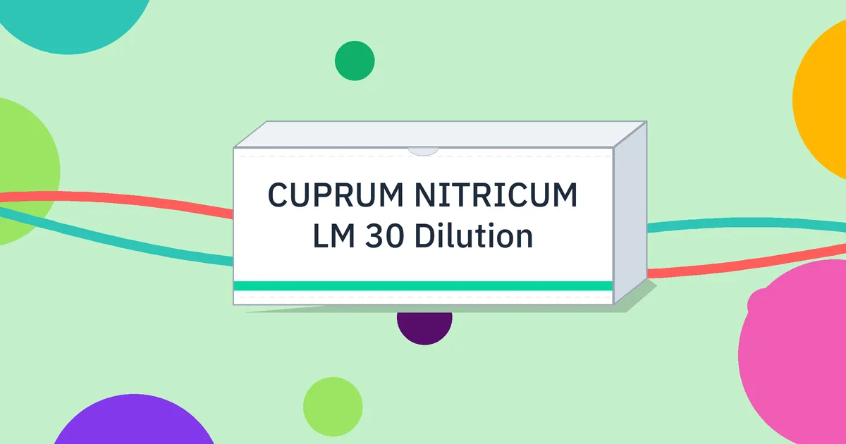 Symbolbild: Packung mit der Aufschrift CUPRUM NITRICUM LM 30 Dilution (PZN 12838777) – Verfügbarkeit und Bezug in Apotheken in Frankfurt am Main