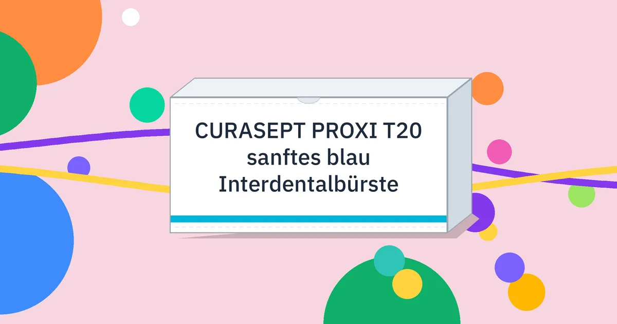 Symbolbild: Packung mit der Aufschrift CURASEPT PROXI T20 sanftes blau Interdentalbürste (PZN 17607829) – Verfügbarkeit und Bezug in Apotheken in Frankfurt am Main