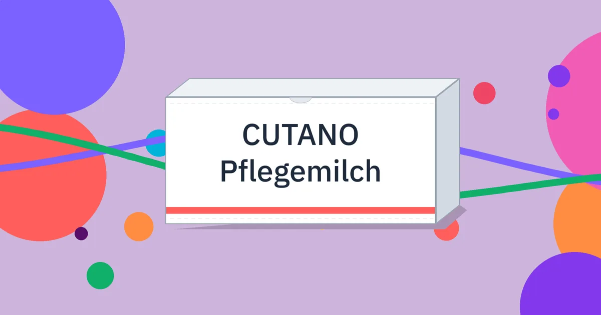 Symbolbild: Packung mit der Aufschrift CUTANO Pflegemilch (PZN 03347247) – Verfügbarkeit und Bezug in Apotheken in Frankfurt am Main