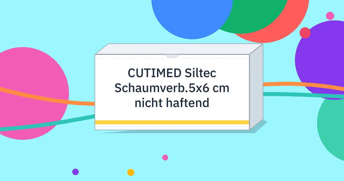 Symbolbild: Packung mit der Aufschrift CUTIMED Siltec Schaumverb.5x6 cm nicht haftend (PZN 16828333) – Verfügbarkeit und Bezug in Apotheken in Frankfurt am Main
