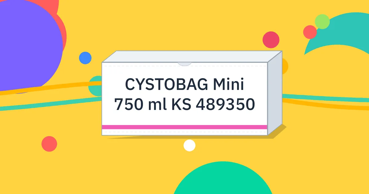 Symbolbild: Packung mit der Aufschrift CYSTOBAG Mini 750 ml KS 489350 (PZN 04242208) – Verfügbarkeit und Bezug in Apotheken in Frankfurt am Main