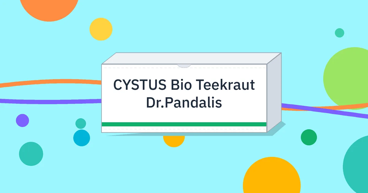 Symbolbild: Packung mit der Aufschrift CYSTUS Bio Teekraut Dr.Pandalis (PZN 01515485) – Verfügbarkeit und Bezug in Apotheken in Frankfurt am Main