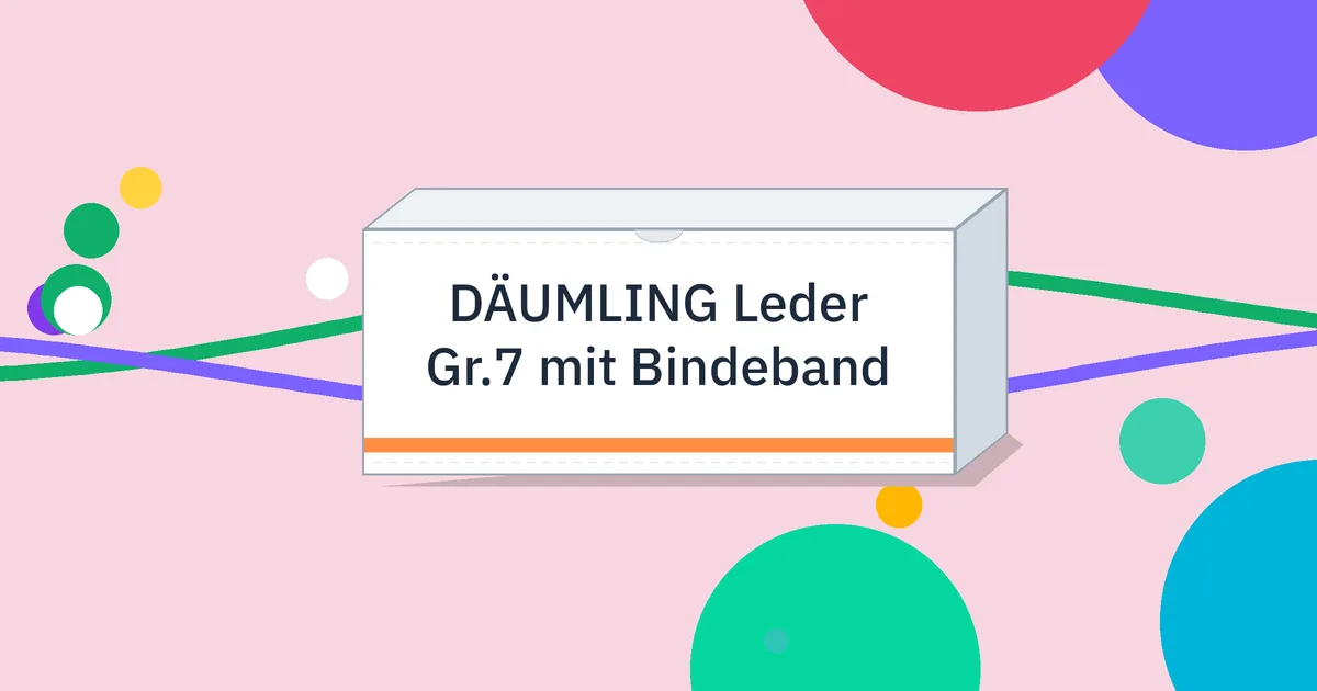 Symbolbild: Packung mit der Aufschrift DÄUMLING Leder Gr.7 mit Bindeband (PZN 05467263) – Verfügbarkeit und Bezug in Apotheken in Frankfurt am Main