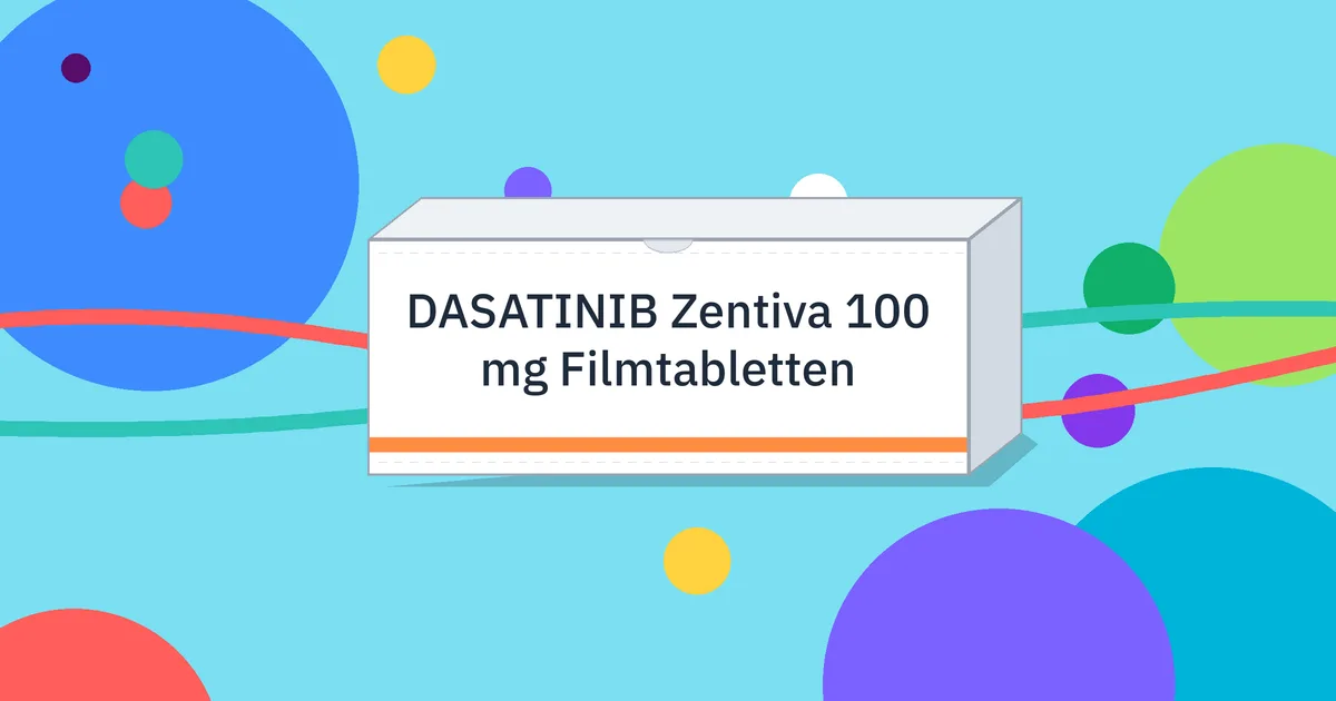 Symbolbild: Packung mit der Aufschrift DASATINIB Zentiva 100 mg Filmtabletten (PZN 19373962) – Verfügbarkeit und Bezug in Apotheken in Frankfurt am Main