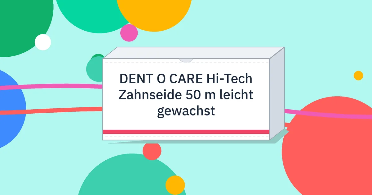 Symbolbild: Packung mit der Aufschrift DENT O CARE Hi-Tech Zahnseide 50 m leicht gewachst (PZN 09927709) – Verfügbarkeit und Bezug in Apotheken in Frankfurt am Main