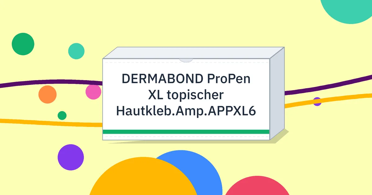 Symbolbild: Packung mit der Aufschrift DERMABOND ProPen XL topischer Hautkleb.Amp.APPXL6 (PZN 20173381) – Verfügbarkeit und Bezug in Apotheken in Frankfurt am Main
