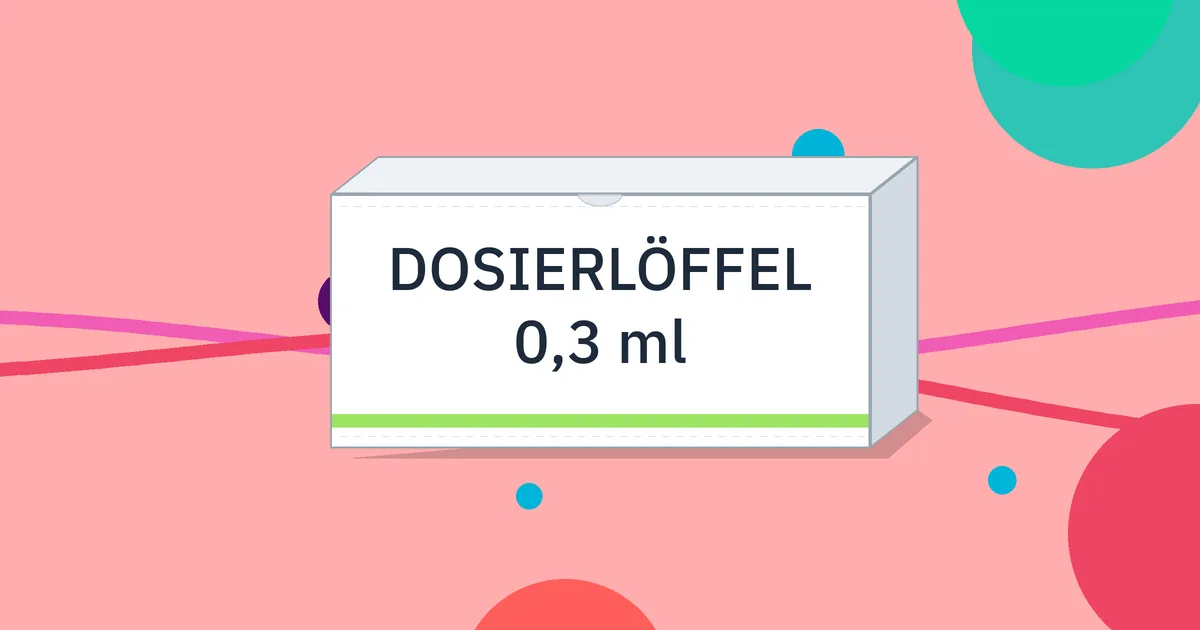 Symbolbild: Packung mit der Aufschrift DOSIERLÖFFEL 0,3 ml (PZN 17543182) – Verfügbarkeit und Bezug in Apotheken in Frankfurt am Main