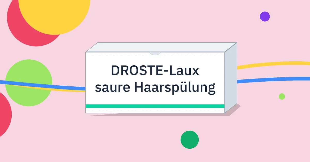 Symbolbild: Packung mit der Aufschrift DROSTE-Laux saure Haarspülung (PZN 18448445) – Verfügbarkeit und Bezug in Apotheken in Frankfurt am Main