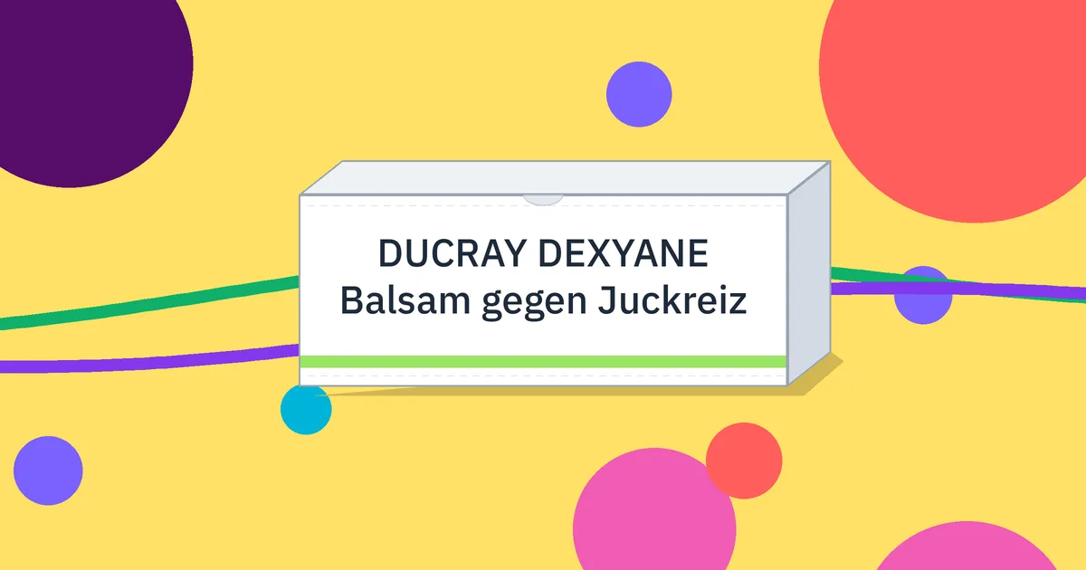 Symbolbild: Packung mit der Aufschrift DUCRAY DEXYANE Balsam gegen Juckreiz (PZN 11565478) – Verfügbarkeit und Bezug in Apotheken in Frankfurt am Main