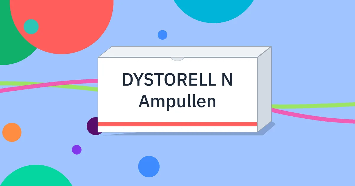 Symbolbild: Packung mit der Aufschrift DYSTORELL N Ampullen (PZN 15625579) – Verfügbarkeit und Bezug in Apotheken in Frankfurt am Main