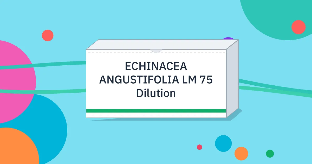 Symbolbild: Packung mit der Aufschrift ECHINACEA ANGUSTIFOLIA LM 75 Dilution (PZN 12844200) – Verfügbarkeit und Bezug in Apotheken in Frankfurt am Main