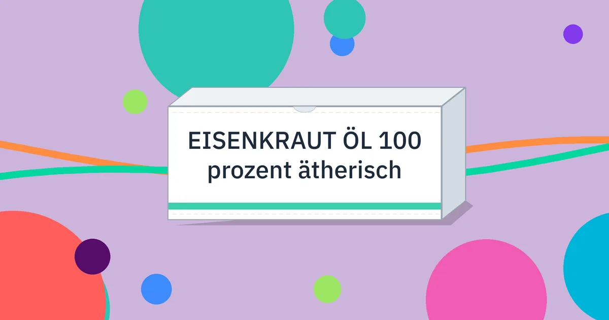 Symbolbild: Packung mit der Aufschrift EISENKRAUT ÖL 100 prozent ätherisch (PZN 07205478) – Verfügbarkeit und Bezug in Apotheken in Frankfurt am Main