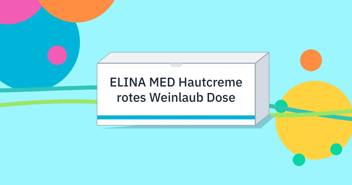 Symbolbild: Packung mit der Aufschrift ELINA MED Hautcreme rotes Weinlaub Dose (PZN 13624624) – Verfügbarkeit und Bezug in Apotheken in Frankfurt am Main